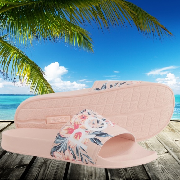 Roxy | Shoes | Roxy Slippy Printed Slide Sandals | Poshmark